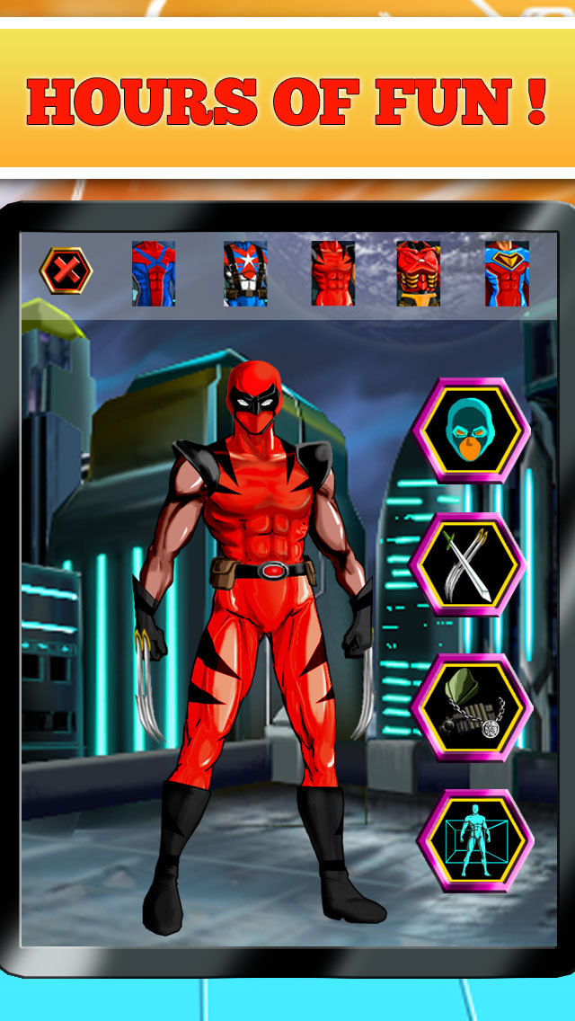 App Shopper Create Your Own Superhero Free Hero Character Costume Maker Dress Up Game Ad 