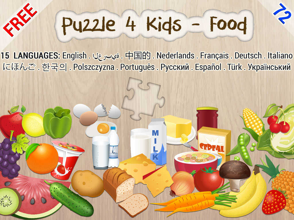 App Shopper: Food Puzzle for preschool kids & toddlers HD - first ...