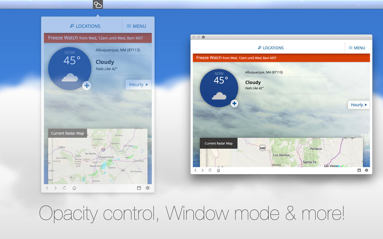 App Shopper: App for Weather - Menu Bar or Window Experience - It's ...